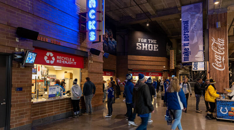 Lucas Oil Stadium Concessions Information and Maps